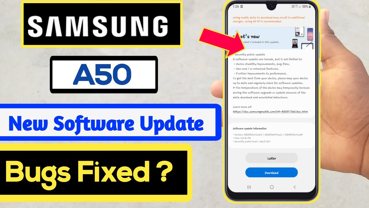 Samsung A50 Got New Software Update In India 🔥🔥🔥 | May Security Patch ...