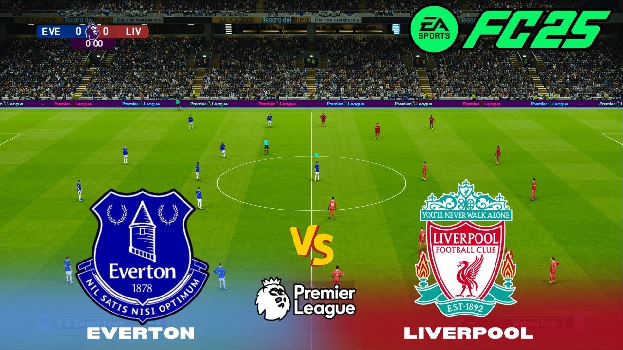 Everton Vs Liverpool F.C- Premier League 24/25 |Full Match Gameplay |FC ...