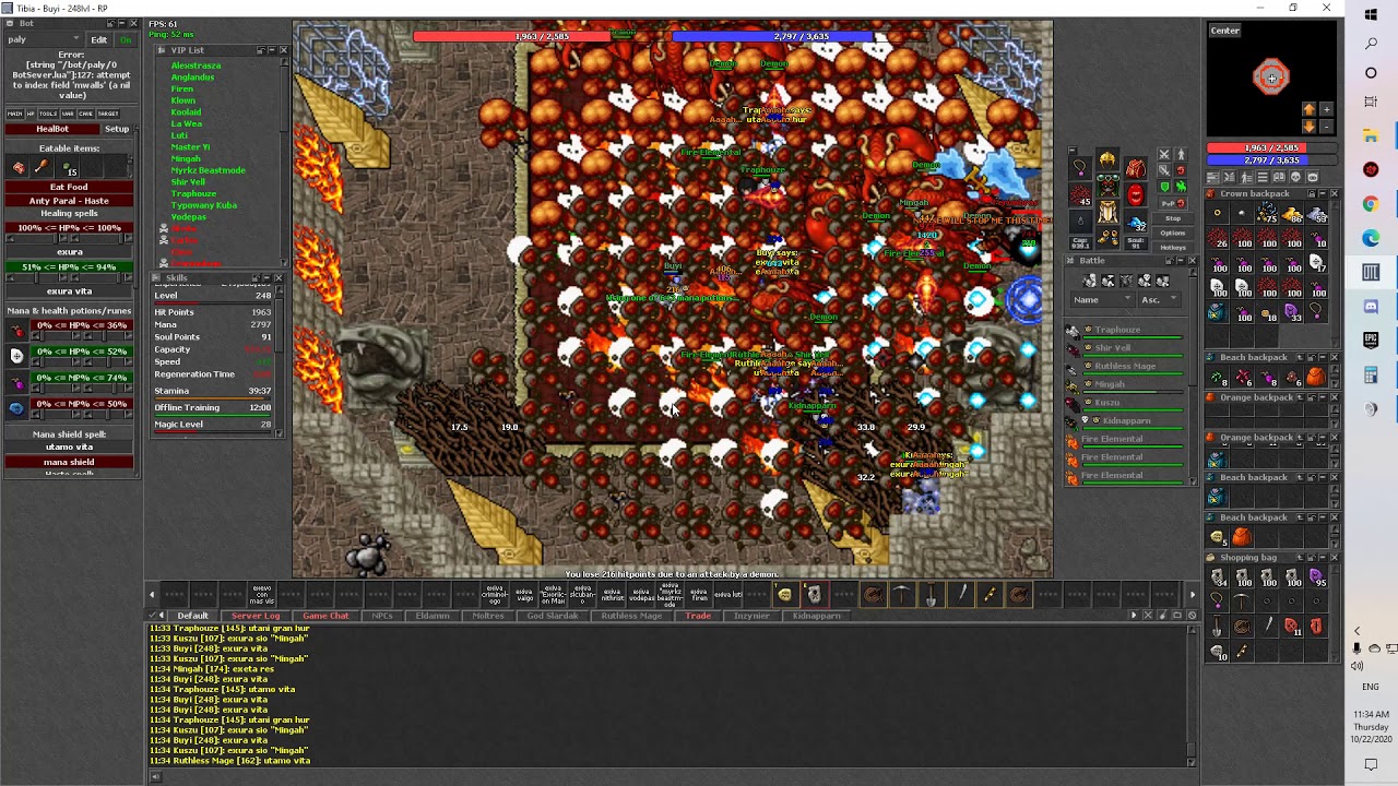 perfect tibia, first ferumbras - YouTube