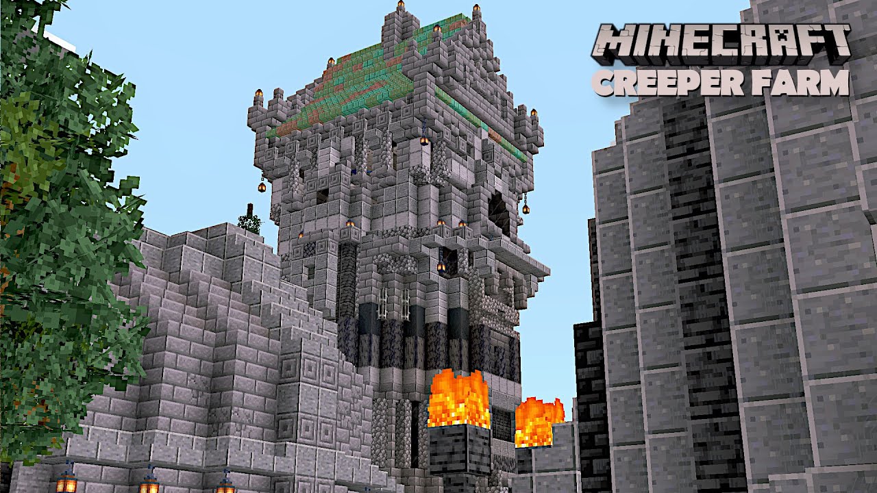 Minecraft Timelapse | Dwarven Gunpowder Farm - Creeper factory and T.N ...