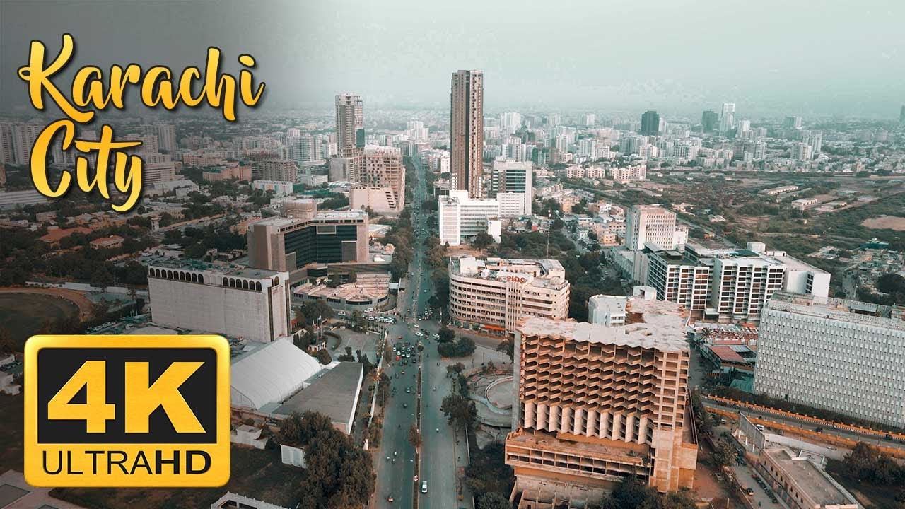 Karachi Buildings Cityscape Drone Shot 5 - Aerial Stock Footage HD 2.7k ...