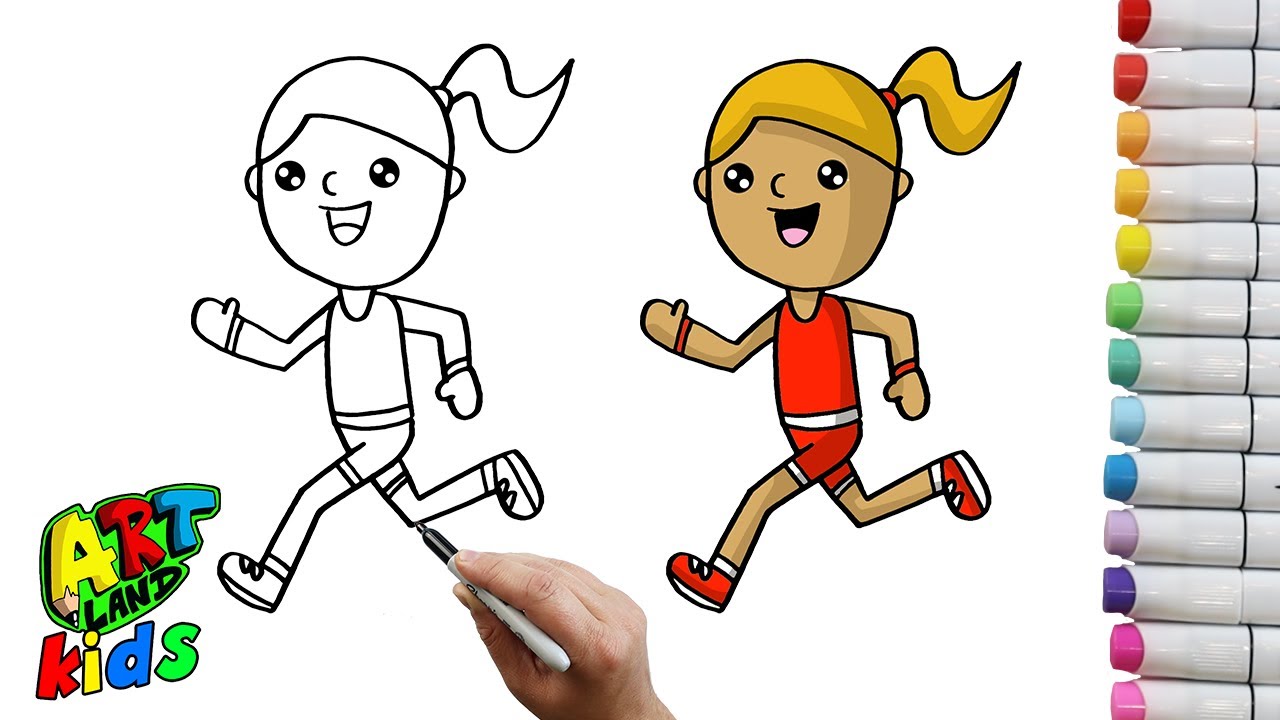 How to Draw an OLYMPIC RUNNER - YouTube