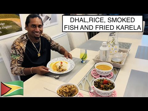 DHAL,RICE, SMOKED FISH AND FRIED KARELA - YouTube