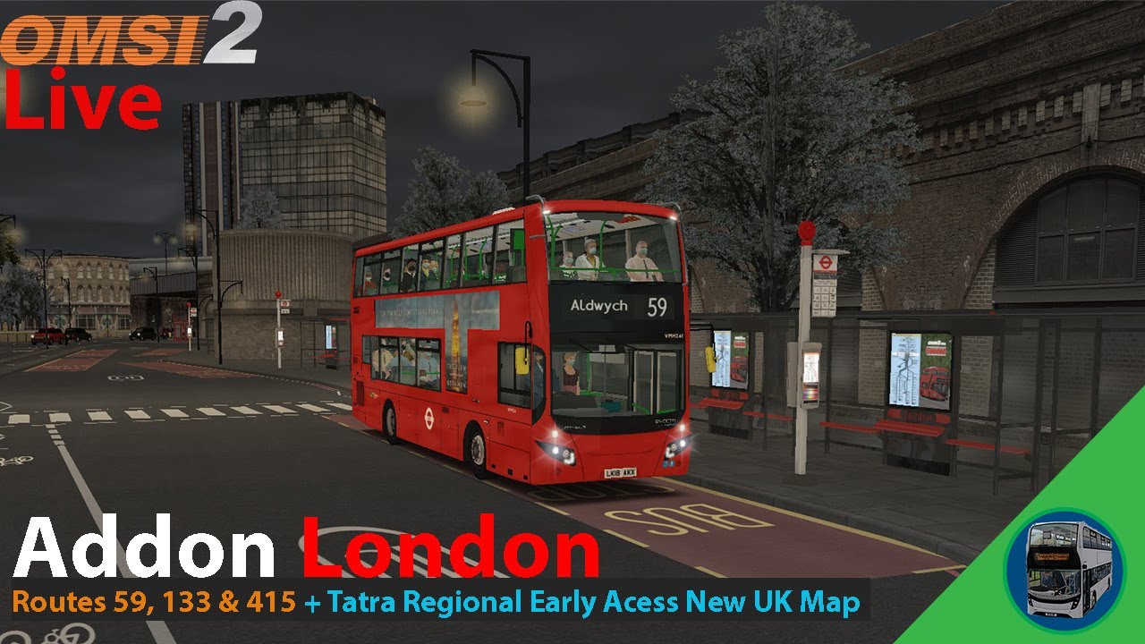 Omsi 2: Addon London Live: Route 59, 133 &415 | Volvo B5LH Evocity ...
