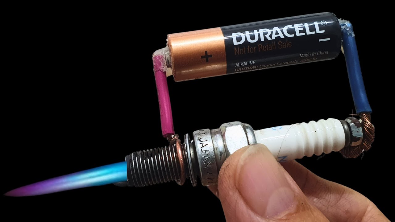 How to make a simple welding machine from batteries at home - YouTube