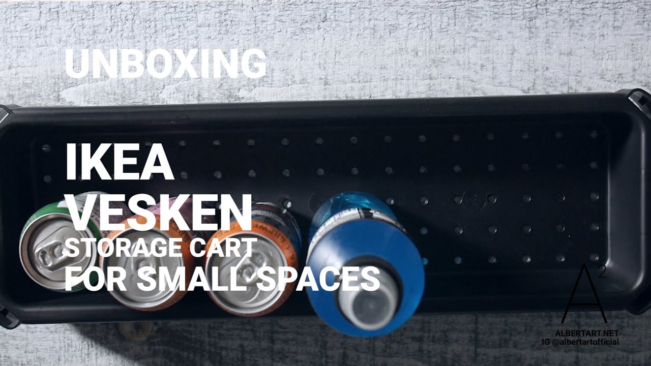 TESTED IKEA VESKEN CART FOR ORGANIZING STORAGE SMALL SPACES TINY LIVING ...