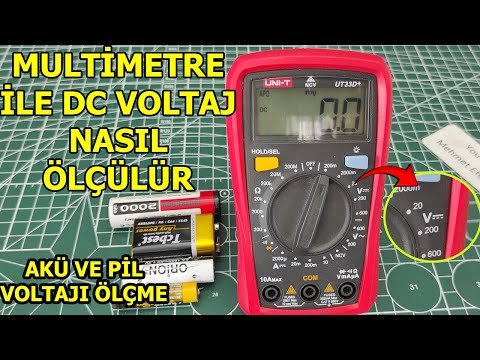 MULTİMETRE İLE DC VOLTAJ NASIL ÖLÇÜLÜR, PİL VE AKÜ VOLTAJI ÖLÇME