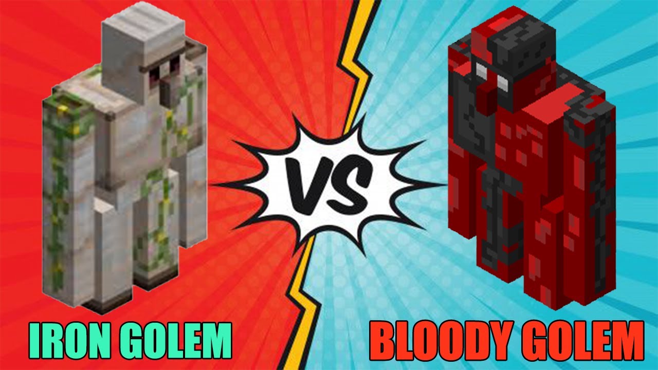 IRON GOLEM VS BLOODY GOLEM FIGHT IN MINECRAFT |MINECRAFT MOB BATTLE ...
