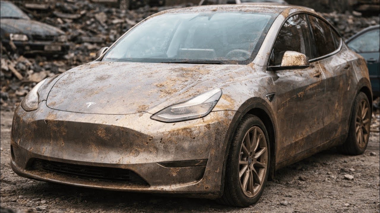Wrecked Tesla Model Y Rebuild | Full EV Restoration Project - YouTube