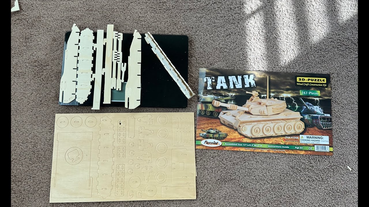 Building a wooden tank (board 2 and pieces from board 1) - YouTube