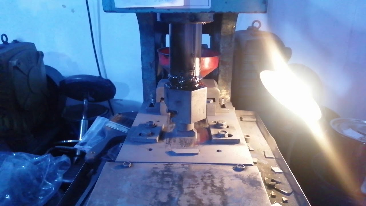 Automatic pressing of tungsten carbide woodworking cutter's brazed ...