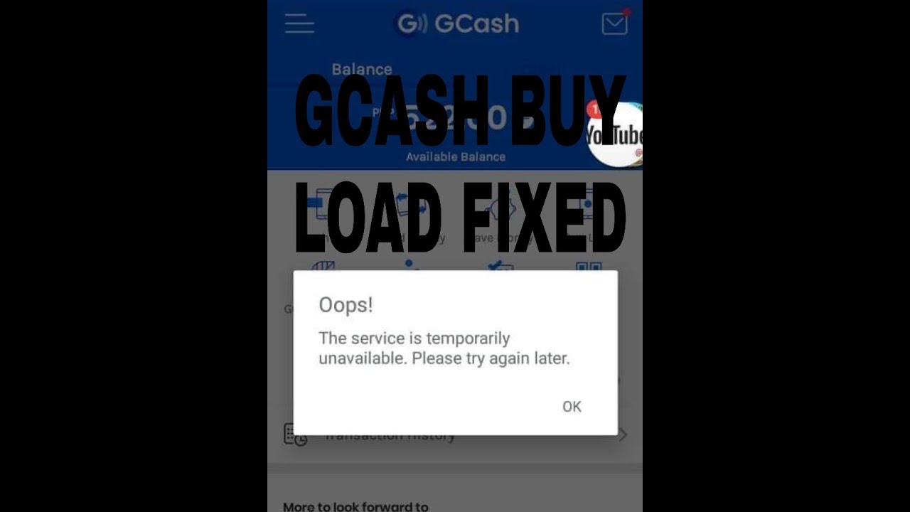 HOW TO | GCASH BUY LOAD PROBLEM SOLVED. - YouTube