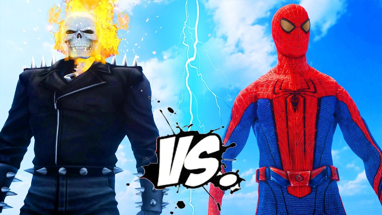 Ghost Rider vs Spiderman - The Amazing Spider-Man vs Ghost Rider - YouTube