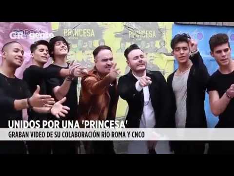Rio Roma y CNCO en la grabacion de Princesa.