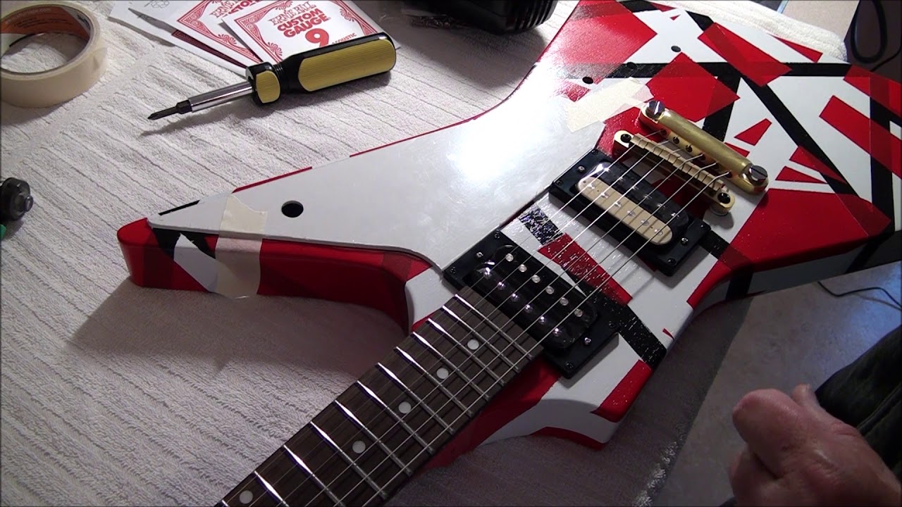 "Inspired By" Van Halen Shark Guitar Build 08 -- Mounting The Pickguard ...