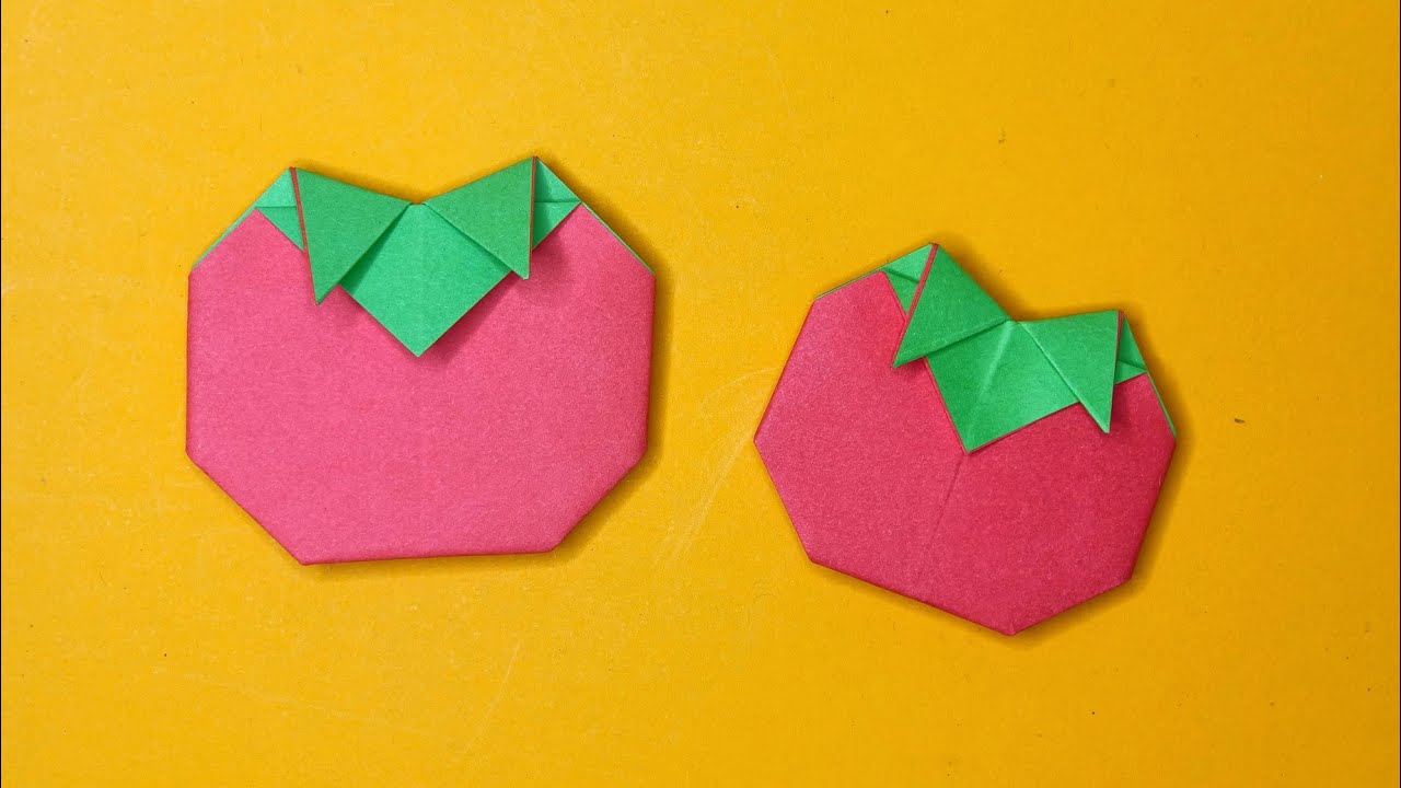 Origami Tomato Easy -Easy Tutorial for Beginners I Simply&Easy Origami ...