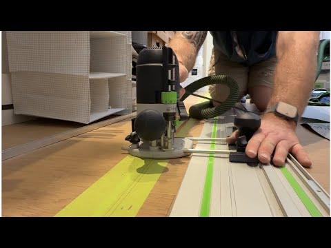 Routing in a couple guide rail tracks! #carpentry #router #woodworking ...