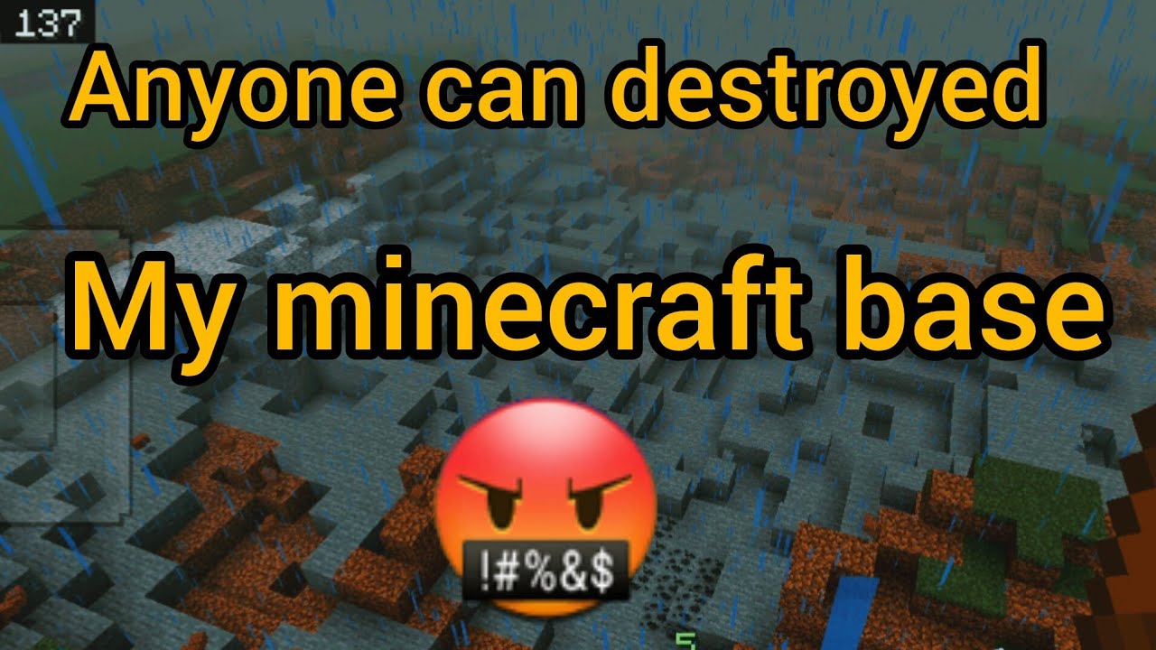 Any one can destroyed my minecraft base🤬👿 - YouTube