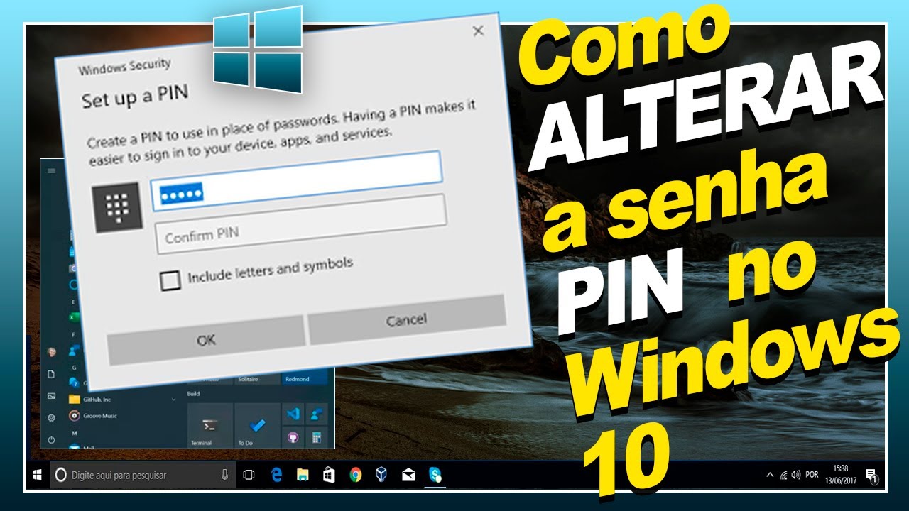 Dica Rápida N10 - Alterar o PIN no Windows 10 - YouTube