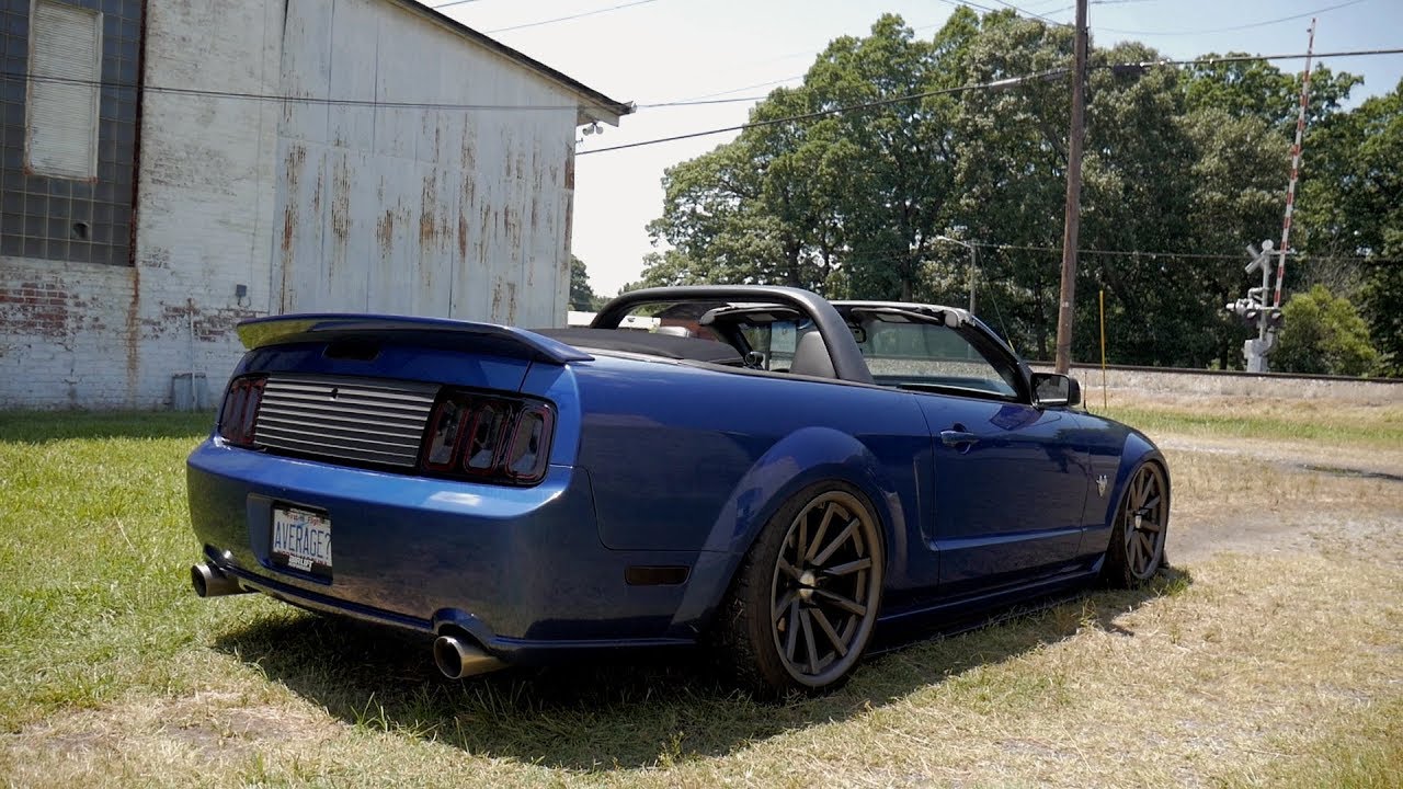 Casey's Bagged Convertible Mustang | H&S Media - YouTube