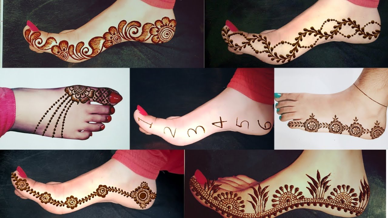 Wow amazing top 7 🔥🔥 Latest Foot Mehndi Designs ll pair ki mehndi ...