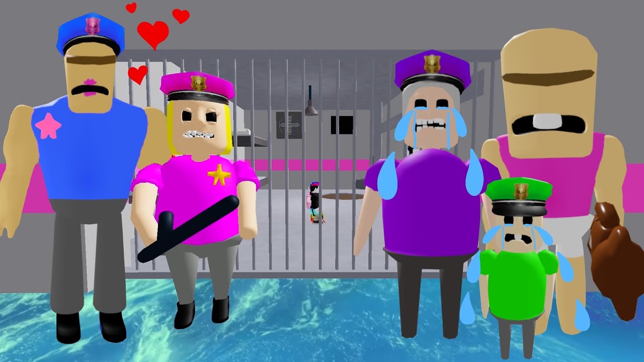 NEW SCARY POLICE GIRL PRISON RUN? Obby Walkthrough FULL GAME #roblox # ...
