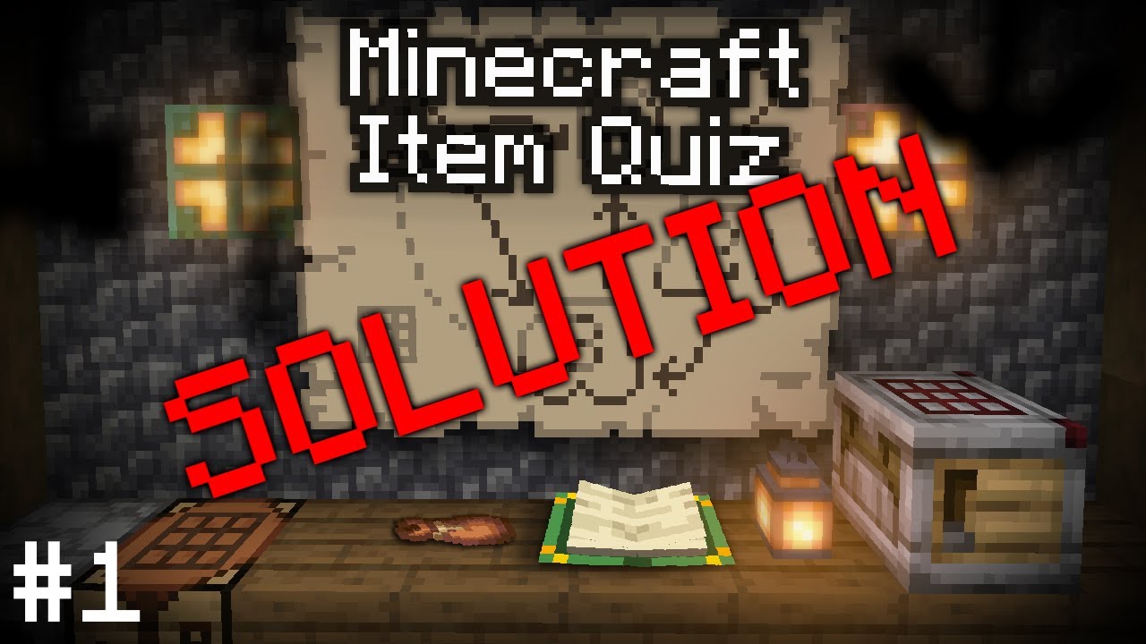Minecraft Item Quiz #1: First Steps (Solution) - YouTube