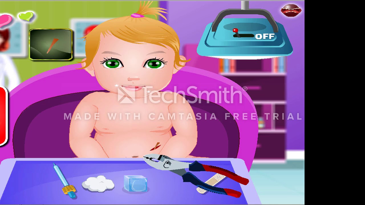 Baby Juliet at Doctor, This baby is having a bad day. Help him to cheer ...