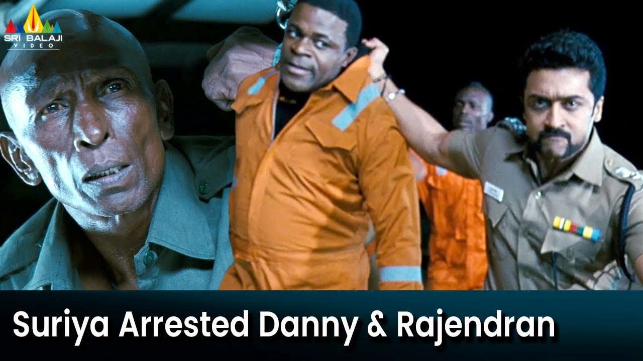 Suriya Arrested Danny and Rajendran | Singam | Telugu Movie Scenes ...