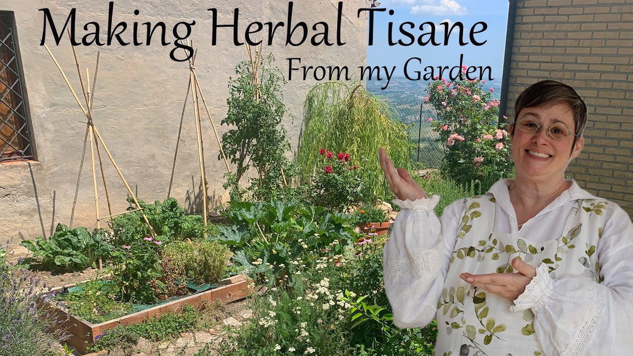 Making Herbal Tisane - with herbs from my garden - YouTube