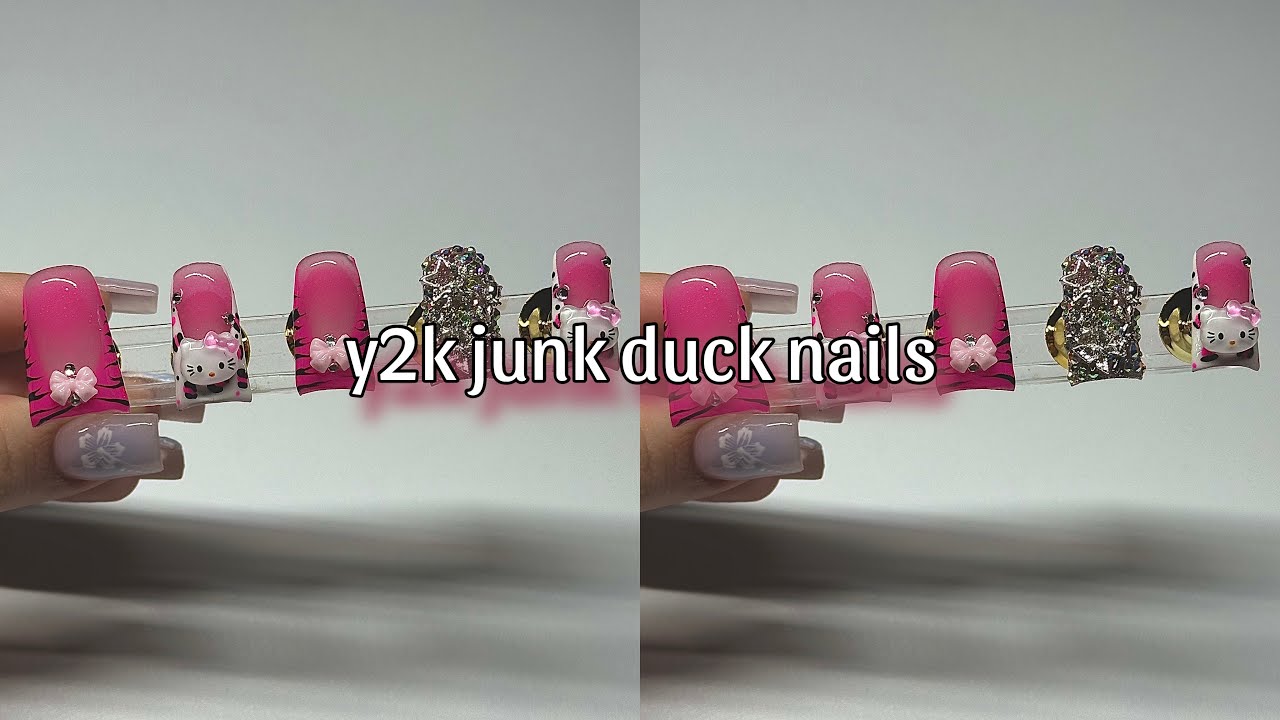 Y2K Junk Duck Press On Nails 💅🏼🎀 - YouTube