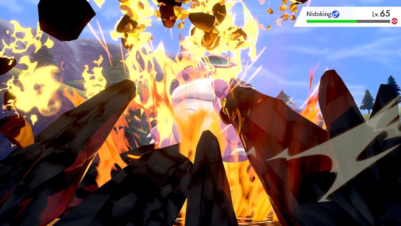 Pokémon Sword - Shiny Rhyperior Using Earth Power - YouTube