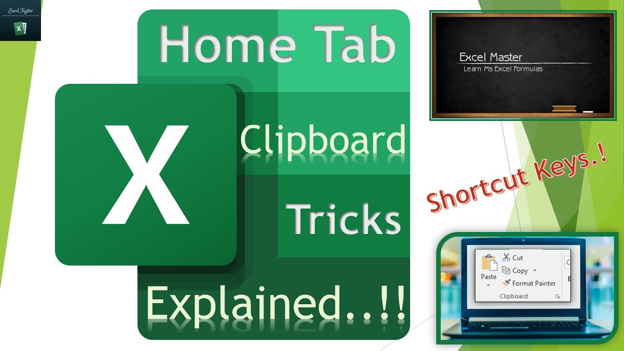 MS Excel HomeTab_Clipboard Section explained - MS Excel for Beginners ...