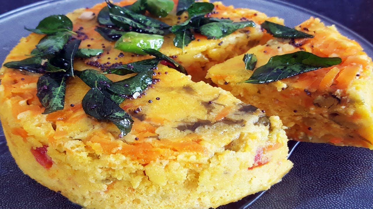 Dhokla veggies breakfast recipes | yellow dhokla flour recipe - YouTube