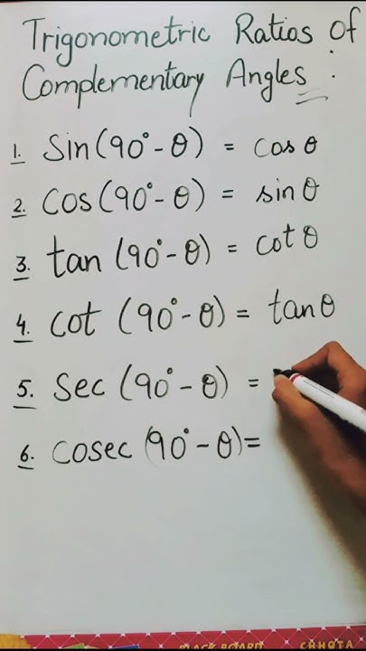 Trigonometric ratios of complementary angles🔥🔥 #class10 #trigonometry # ...