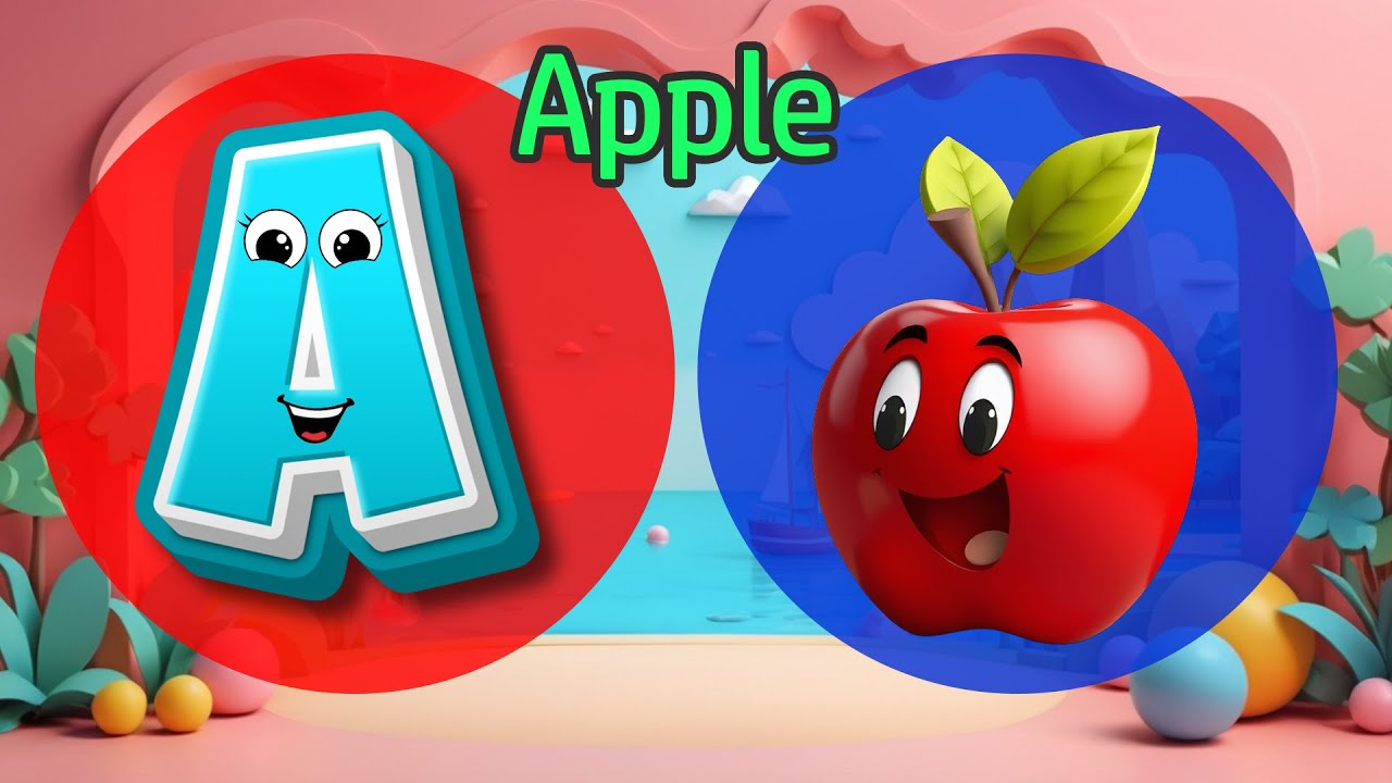 A is for Apple, ABC Phonics Song - Toddler Learning Songs, Nursery ...