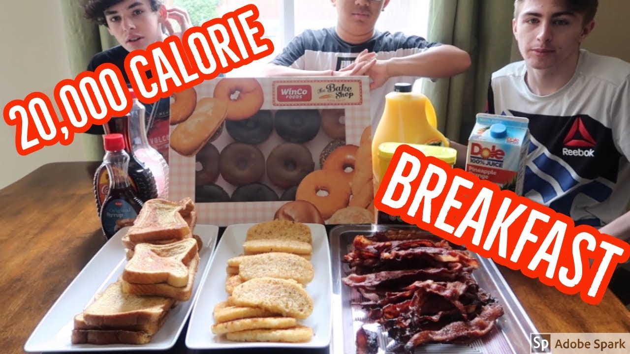20,000 CALORIE BREAKFAST CHALLENGE - YouTube