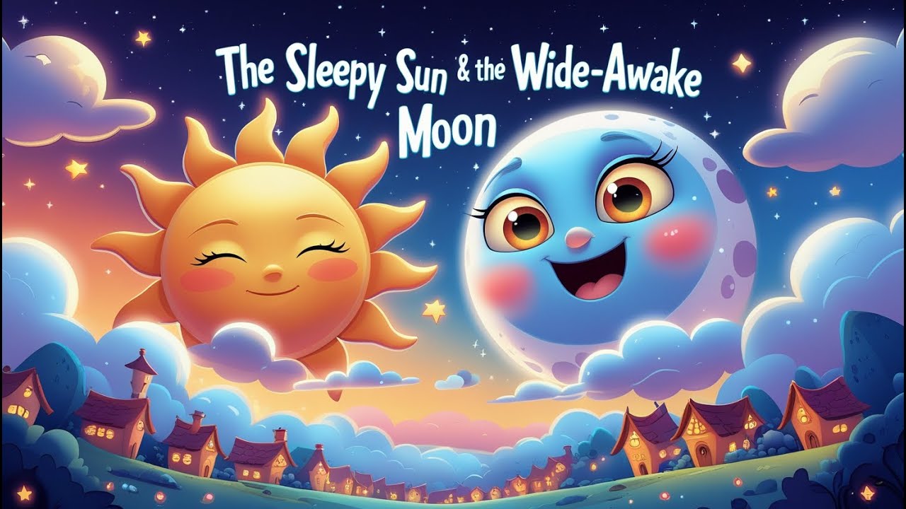 The Sleepy Sun and the Wide-Awake Moon 🌙 | Relaxing Bedtime Song for ...