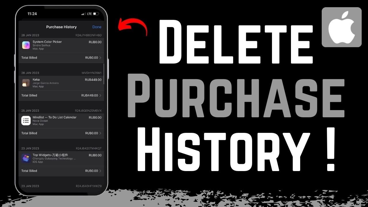 How To Delete Purchase History On iPhone App Store ! - YouTube
