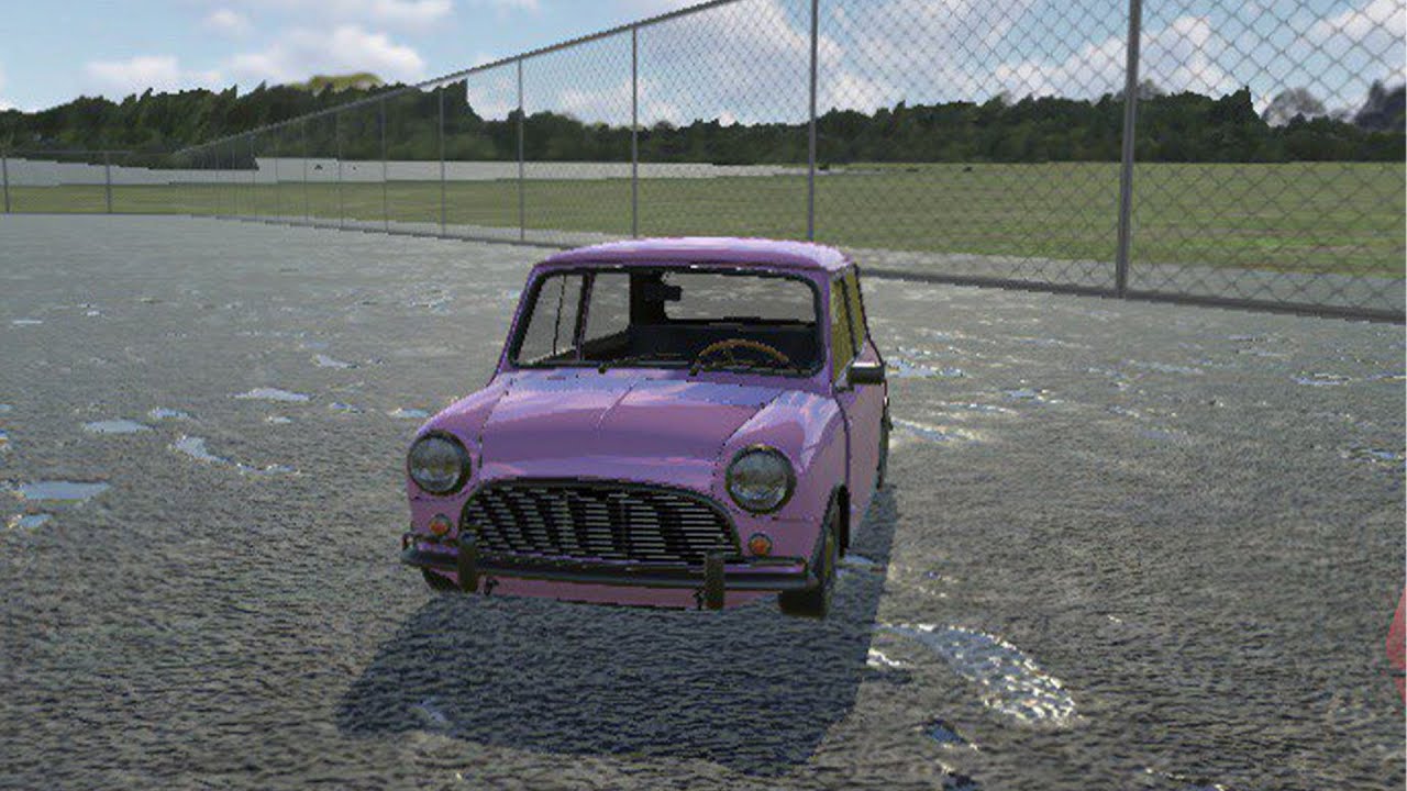 Little pink Mini Cooper overcomes obstacles - YouTube