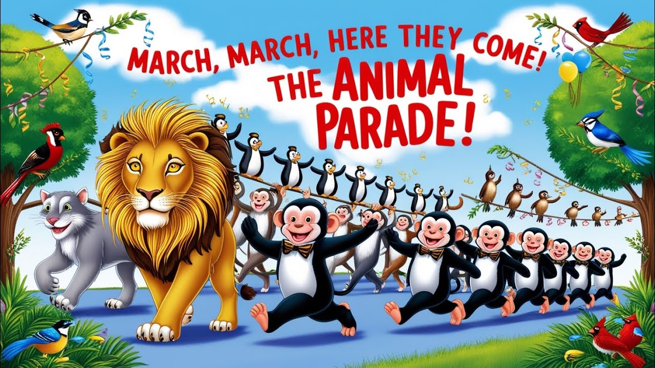 "March, March, Here They Come! | Animal Parade Song" - YouTube