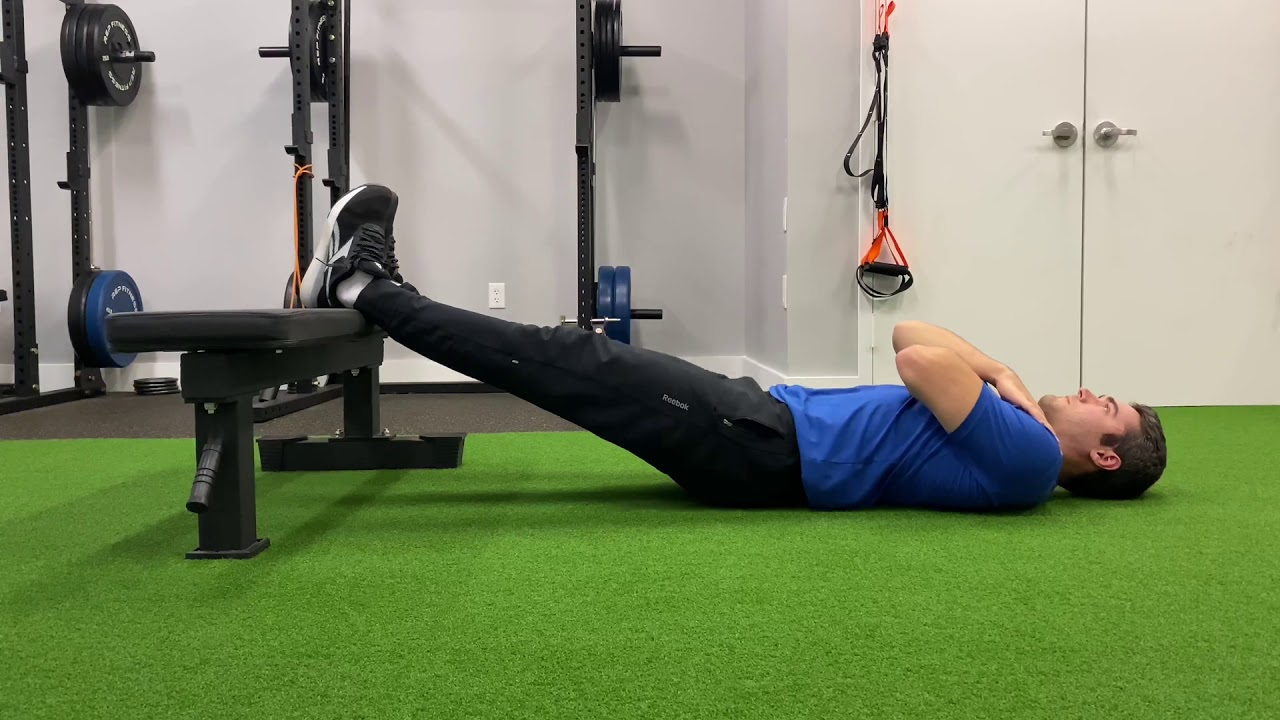 Elevated Straight Leg Bridge Isometric - YouTube