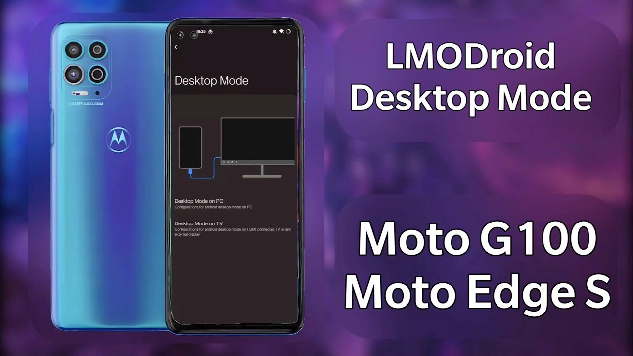 Mostrando o Modo Desktop da LMODroid no Moto G100 - YouTube