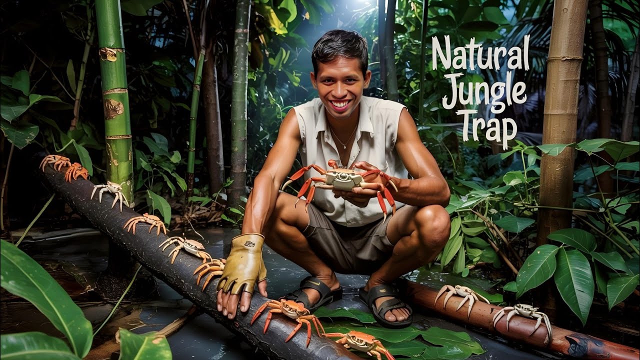 Ancient Fishing Techniques at Night | Big River Fish & Crab Caught by ...