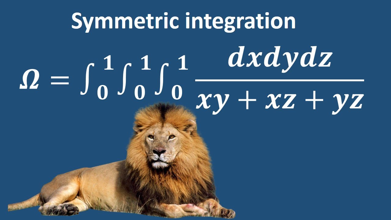 Triple integration using symmetry - YouTube