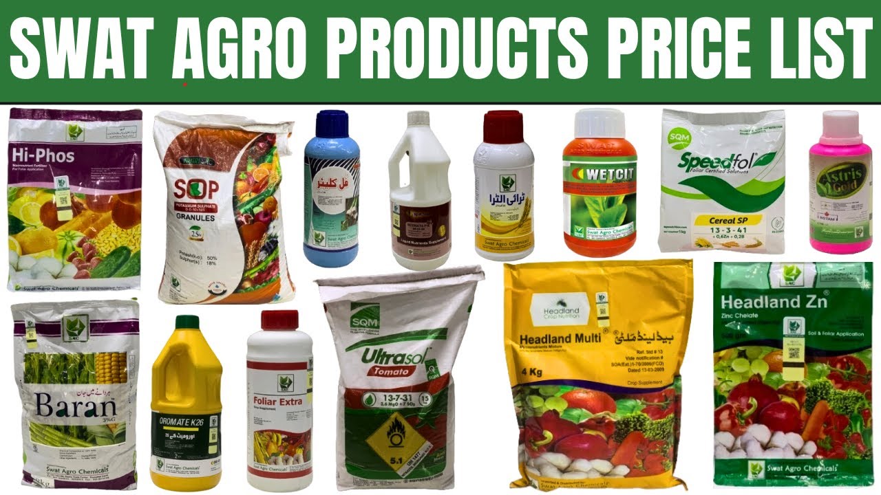 Swat Agro Products Price List 2024 | Headland Multi, Ultrasol, Zinc ...