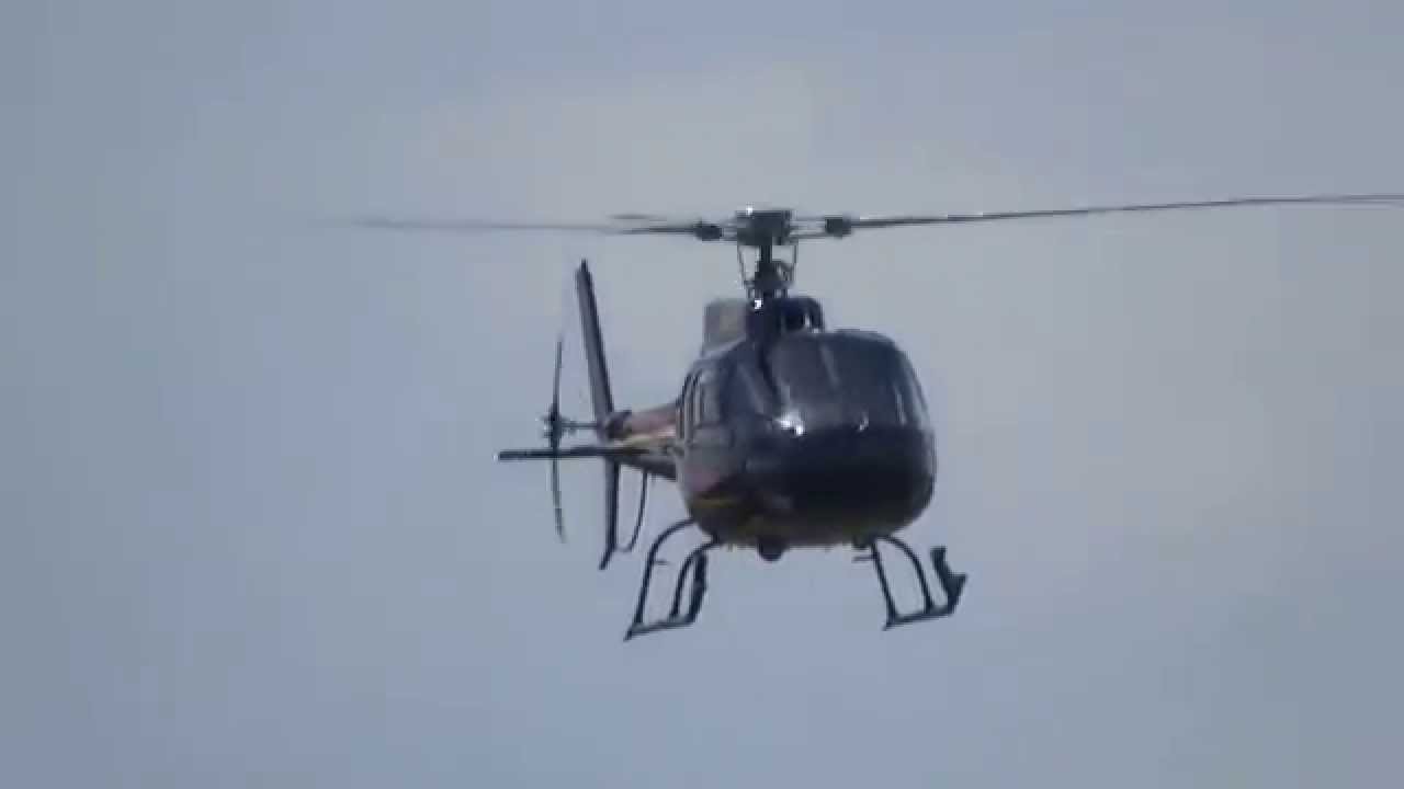 Helibras AS350 B2 Esquilo PP-MVB landing at SBBH/PLU - YouTube