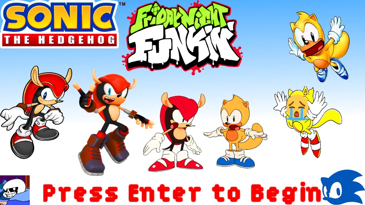 FNF SONIC MIGHTY SIDEKICK AN BROTHERLY RIVALRY FANSONG #sonic # ...