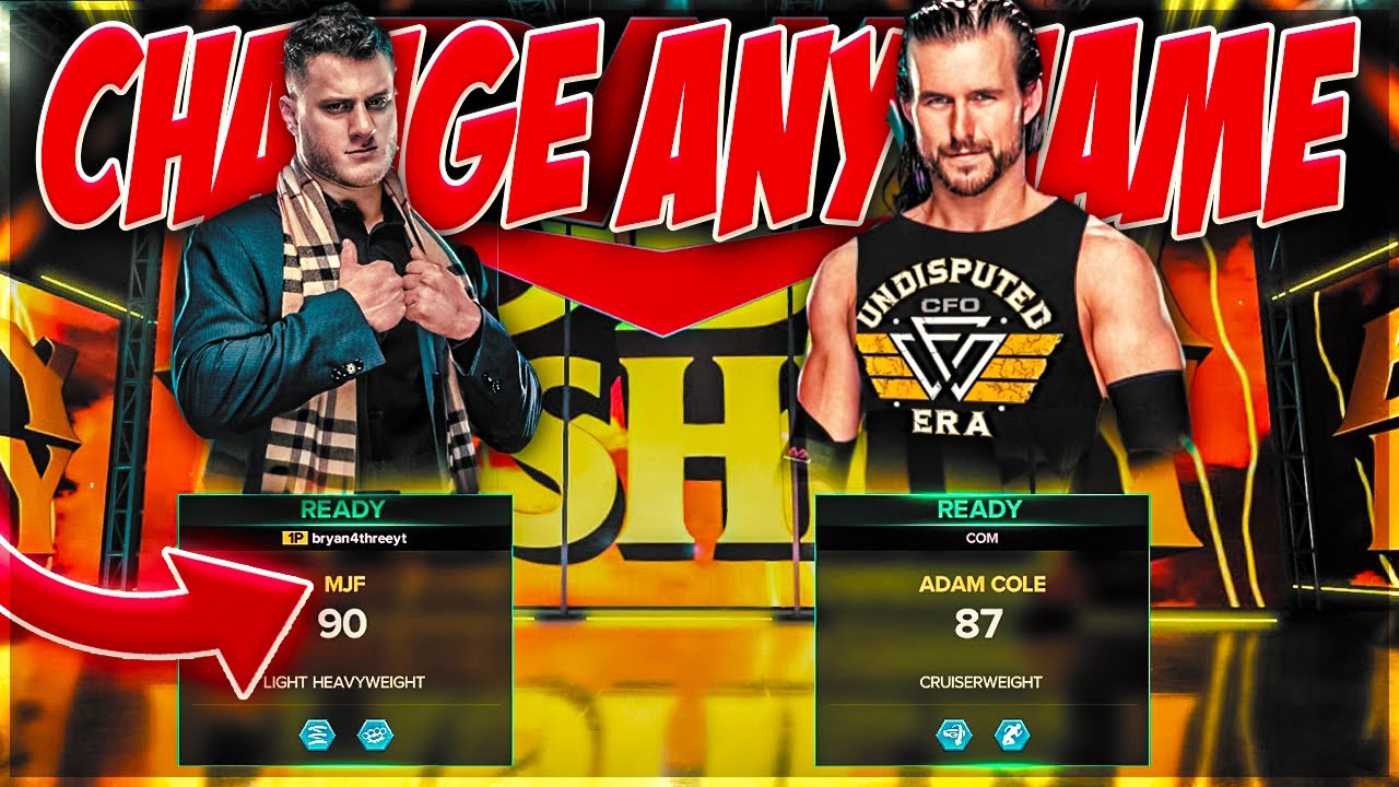 How to change any NAME in WWE 2K23! - YouTube