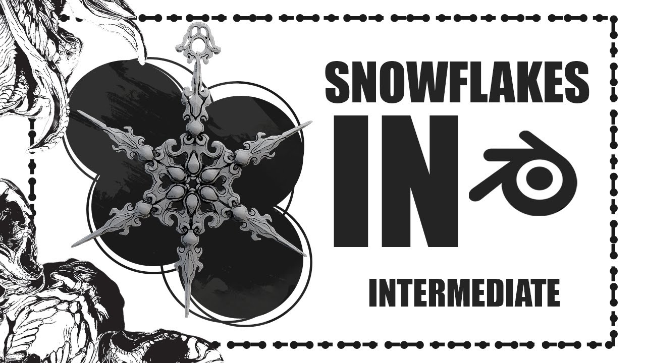 Make a snowflake in Blender - Intermediate tutorial - YouTube